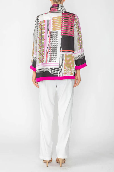 IC Collection Patch Print Wire Collar Blouse 6042B – IBHANA